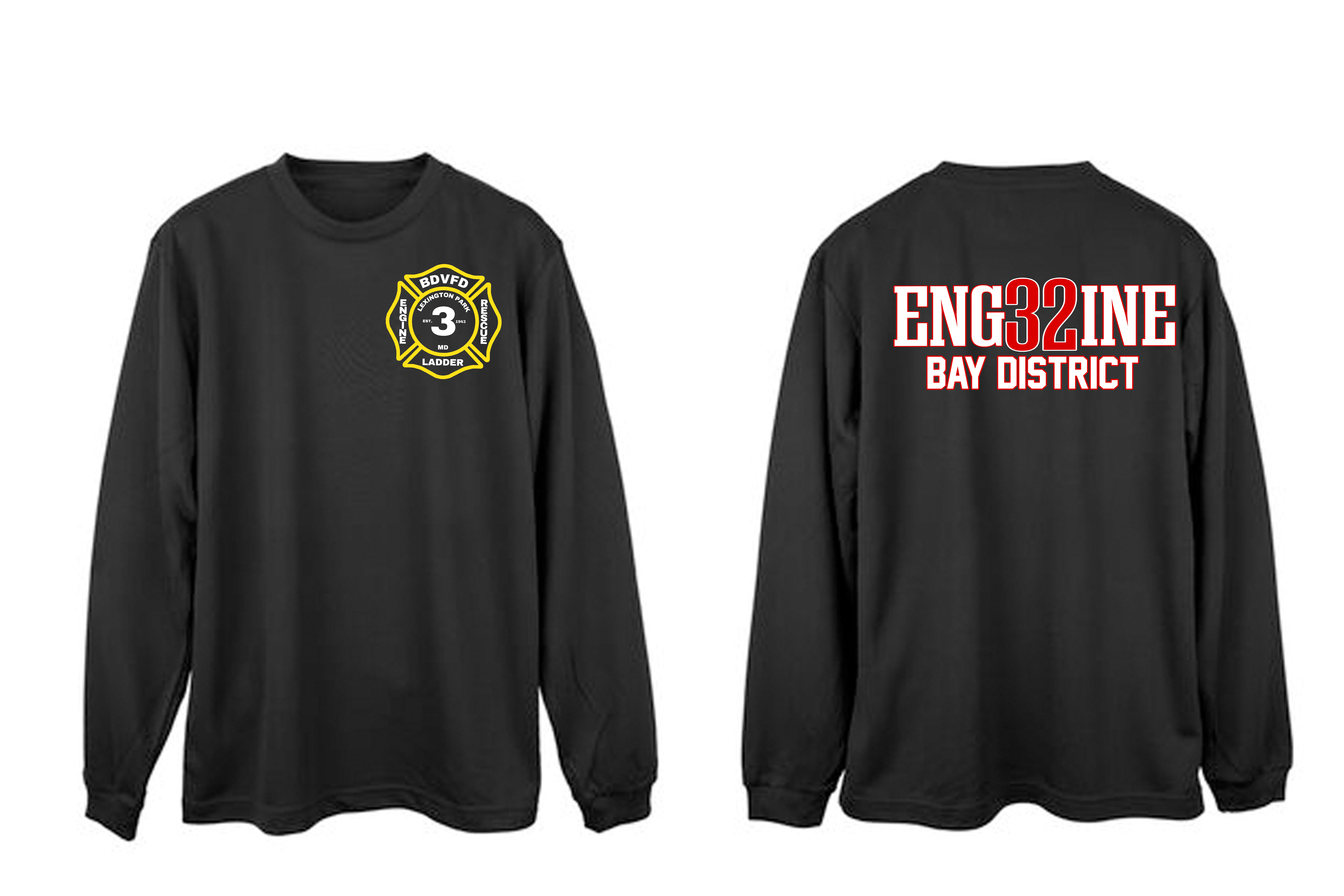 Engine 32 Bay District Main Station Patch Long Sleeve – BH Creations LLC